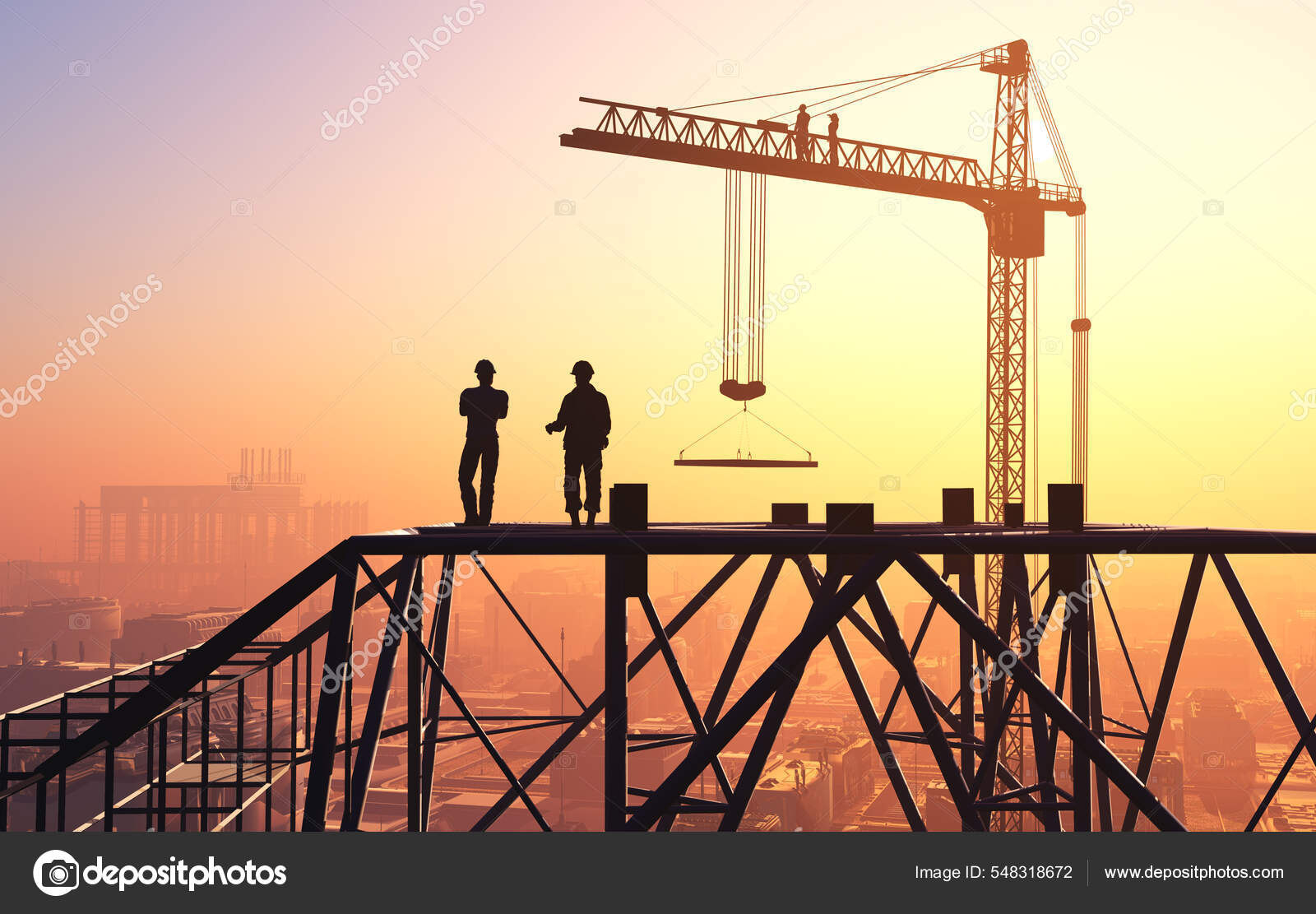 Silhouette Pipe Builders Render Stock Photo by ©Iurii 548318672