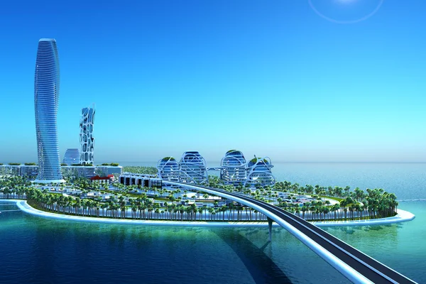 View Modern City Render — Stock Photo © Iurii #568021498