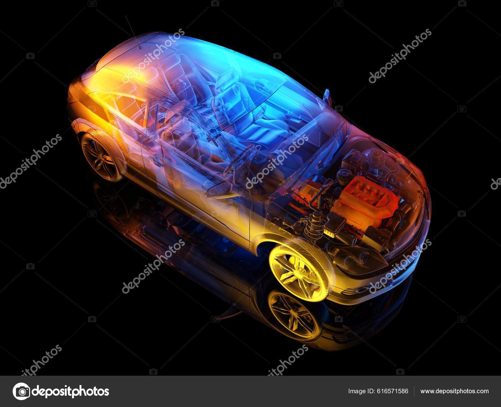 Model Cars Background Drawing Render — Stock Photo © Iurii #616571586