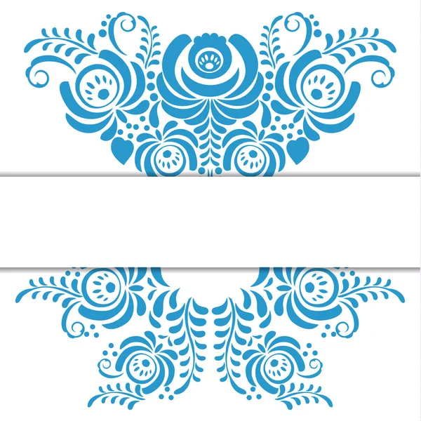 Russian ornaments art frame in gzhel style Stock Vector Image by ...