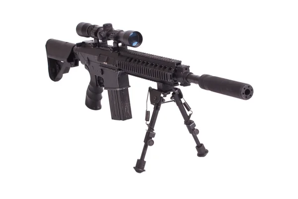 Rifle M4 with bipod Stock Photo by ©zim90 35515971