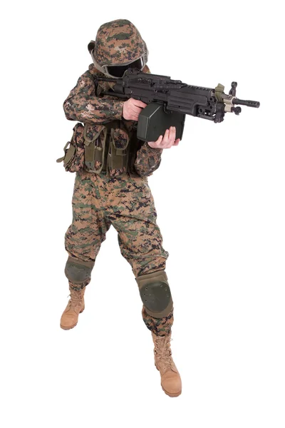 US MARINES with M249 machine gun Stock Photo by ©zim90 45020603