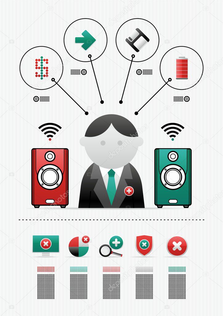 Computer infographics and icons Stock Vector Image by ©zmitrbalt #12867917