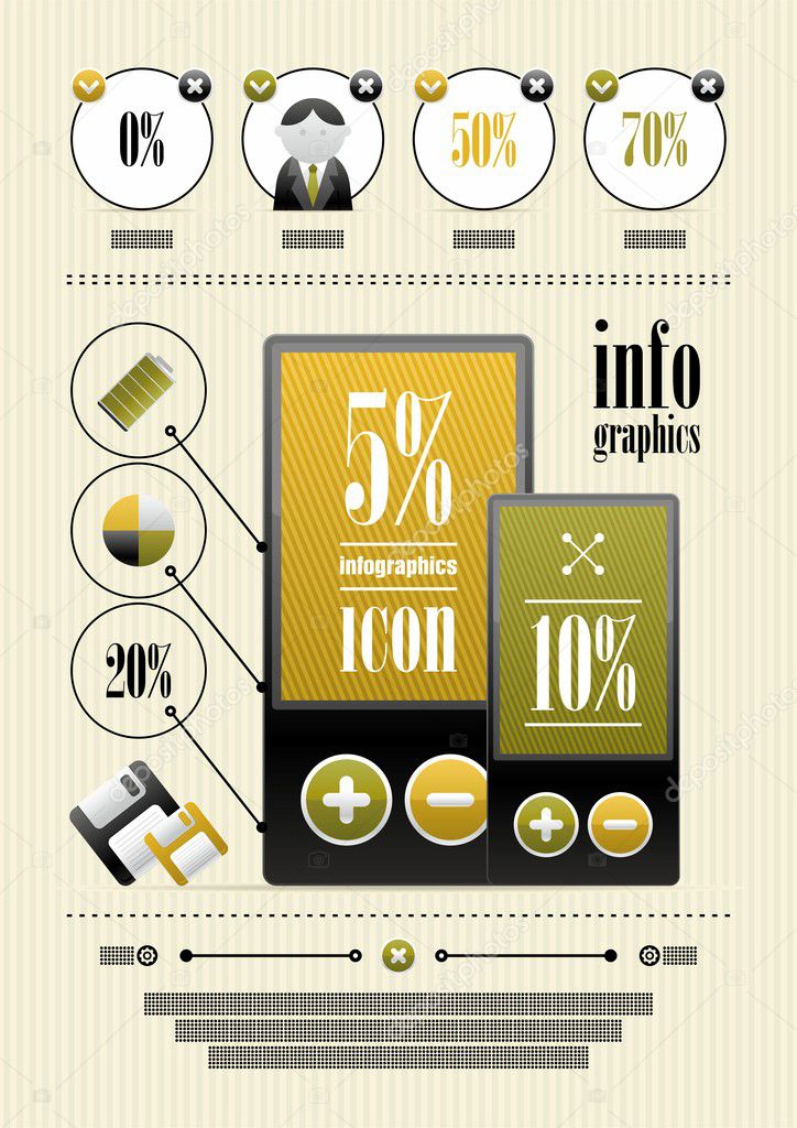 Complex infographics with icons Stock Vector by ©zmitrbalt #12867927
