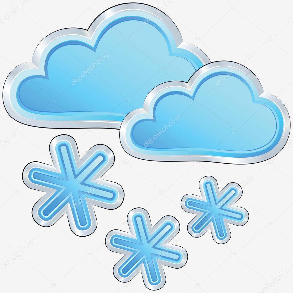 Icône météo vectorielle avec temps de neige Vecteur par ©olgacov 14063578
