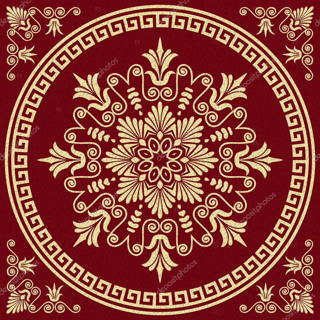 Vector Traditional vintage gold Greek ornament (Meander) — Stock Vector ...