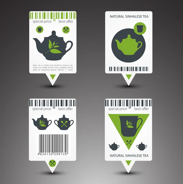 Set of vintage retro tea badges and labels. Vector Stock Vector by ...