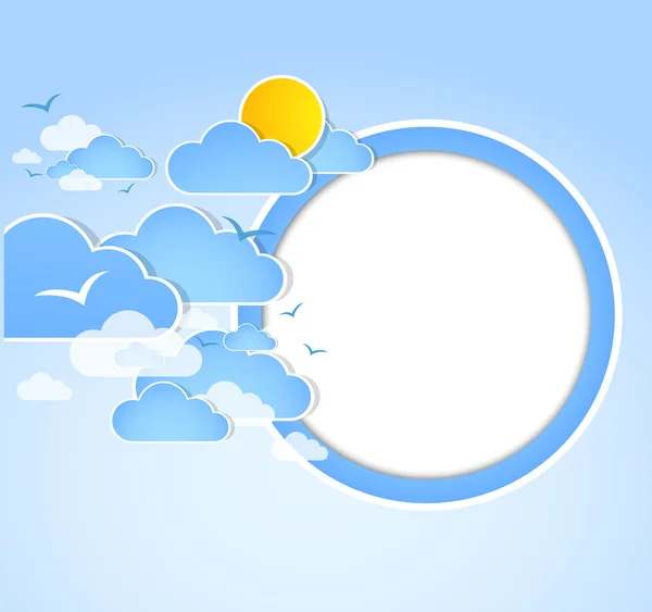 Good weather background. Blue sky with clouds — Stock Vector © KrulUA ...