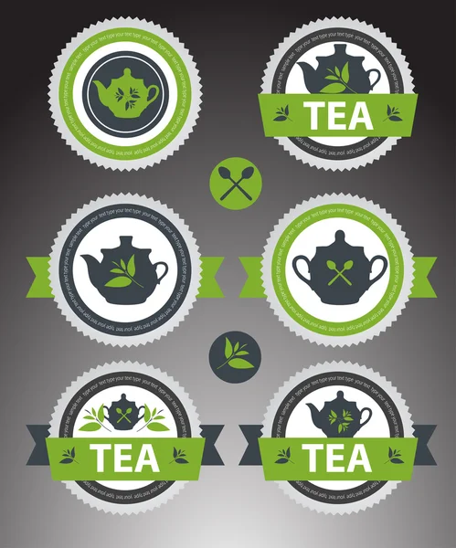 Set of vintage retro tea badges and labels. Vector Stock Vector by ...