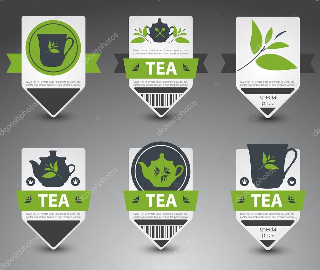 Set of tea labels. Vector Stock Vector Image by ©KrulUA #15883631
