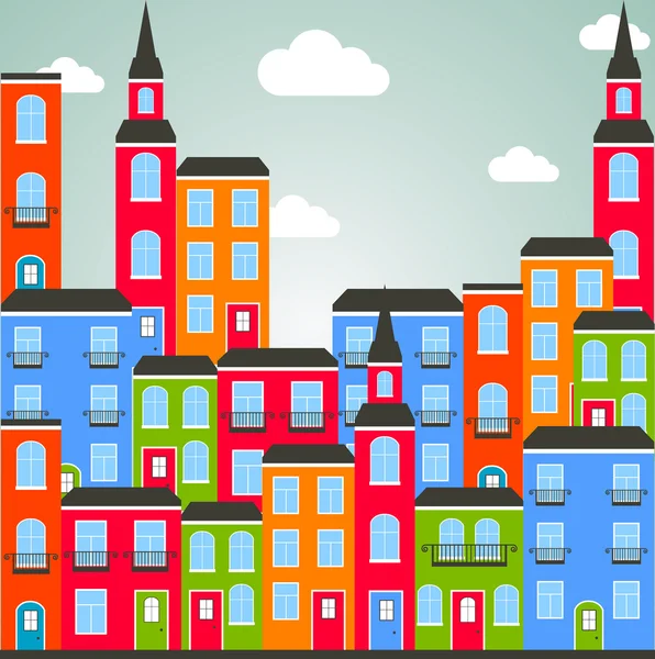 Color city background. Vector Stock Vector Image by ©KrulUA #21704407