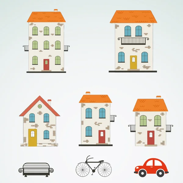 1,546 Old town buildings set Vector Images - Free & Royalty-free Old ...