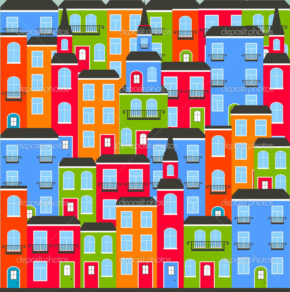 Color city background. Vector Stock Vector Image by ©KrulUA #21704407