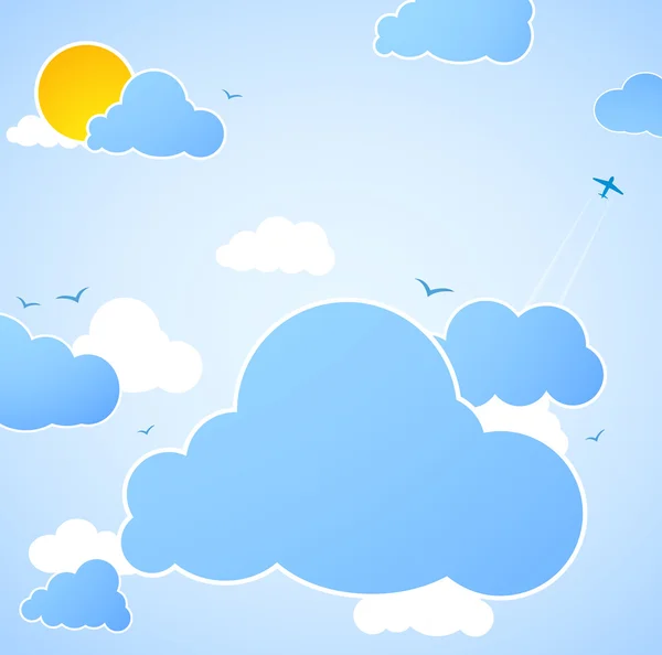 Good weather background. Blue sky with clouds — Stock Vector © KrulUA ...