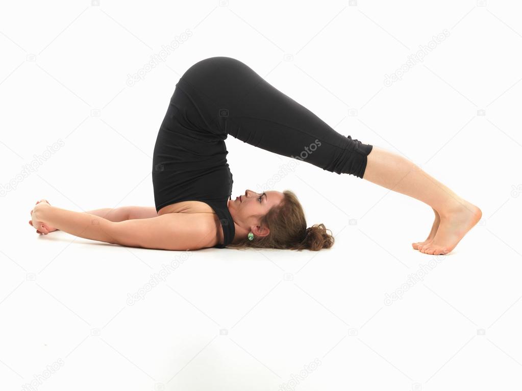 Stretching yoga pose — Stock Photo © shotsstudio #14068554