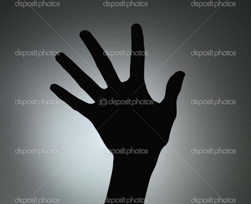 Hand silhouette — Stock Photo © shotsstudio #17592139