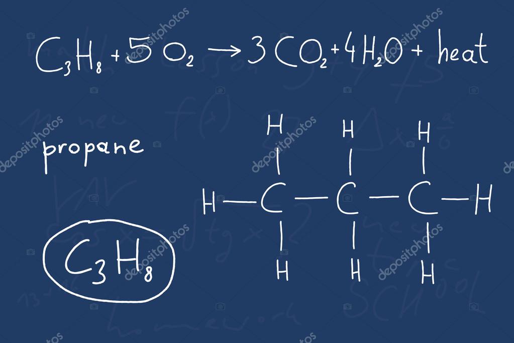 Chemistry lesson - propane Stock Vector Image by ©tupungato #19870903