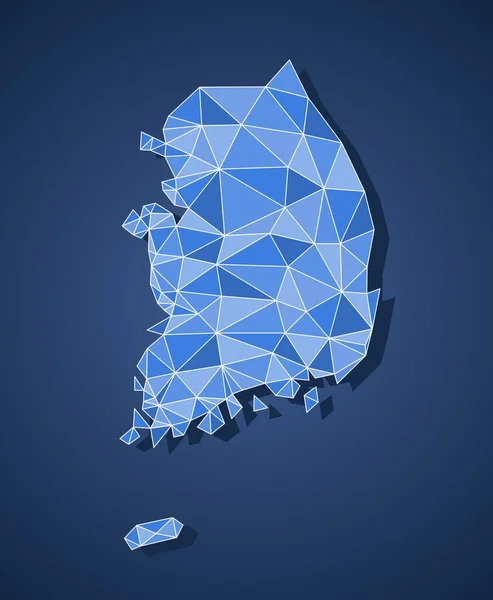 South Korea Polygon Map Trendy Geometric Vector Map Low Poly Stock ...