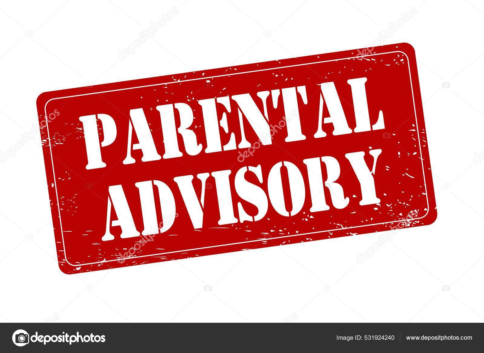 Parental Advisory Red Rubber Stamp Vector Stamp Illustration Stock ...