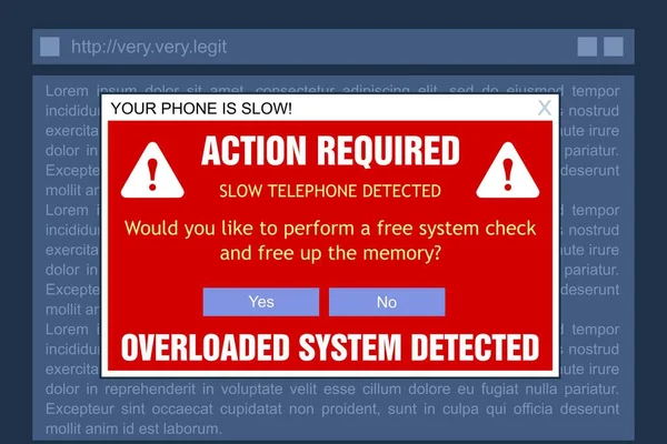 Popup scam Vector Art Stock Images | Depositphotos