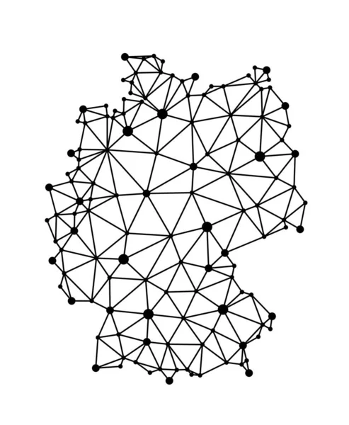 Germany Polygon Map Low Poly Blue Trendy Style Vector Map Stock Vector ...