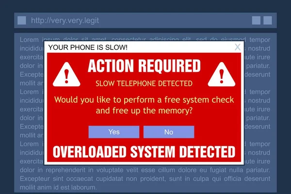 Popup scam Vector Art Stock Images | Depositphotos