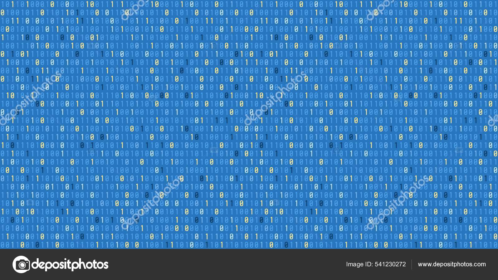 Binary Code Seamless Vector Texture Abstract Blue Binary Background Stock Vector Image By