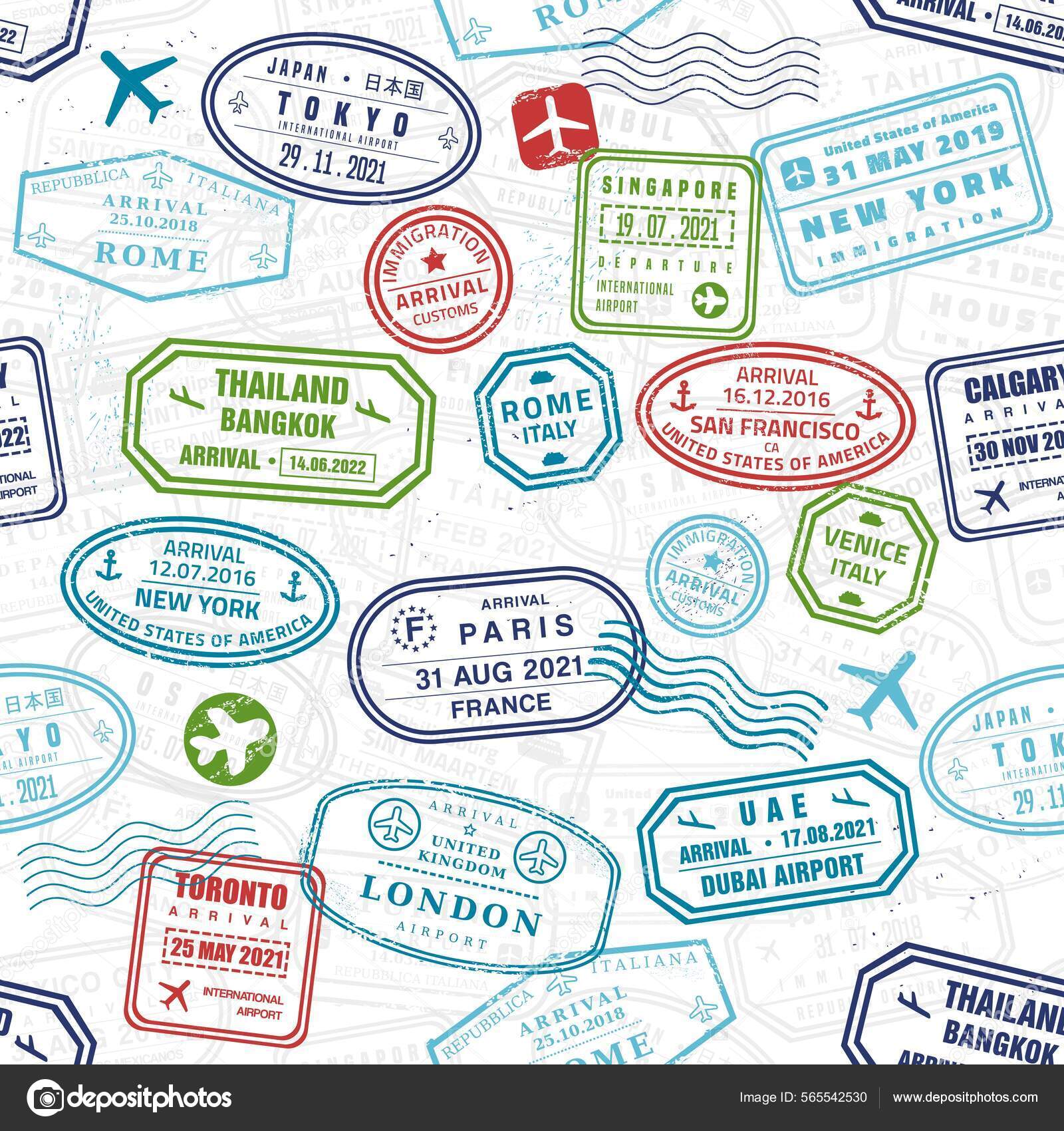 Passport Background Pattern