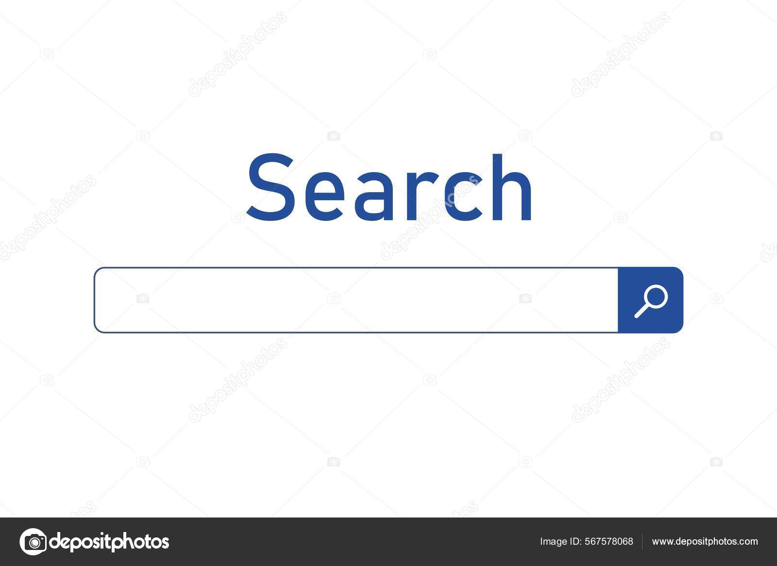 Search Bar Internet Search Engine Blank Search Field Stock Vector Image ...