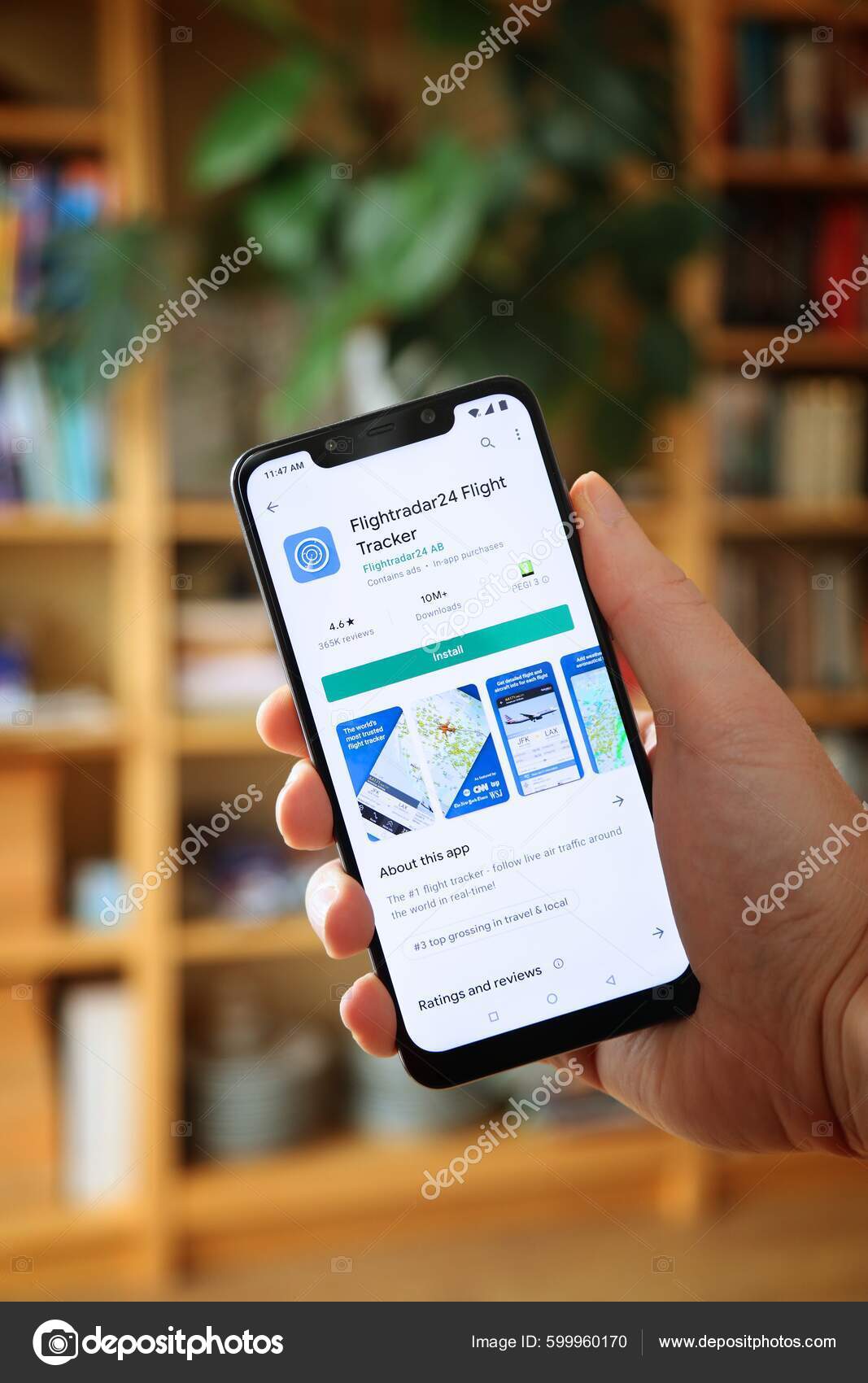 Warsaw Poland January 2021 User Installing Flightradar24 Flight ...