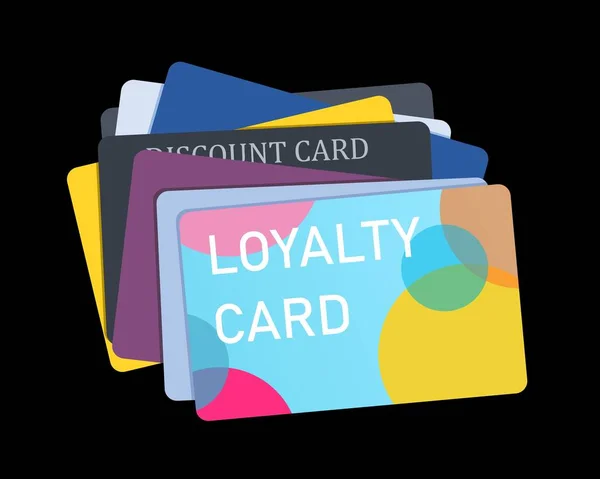Club Membership Cards Loyalty Cards Discount Cards Vector Illustration ...