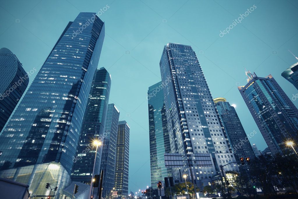 High Camera Angle Building