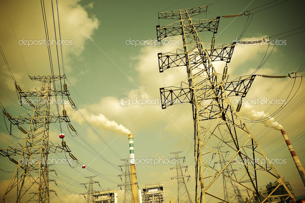 Look up high-voltage power tower Stock Photo by ©Alan 25973939
