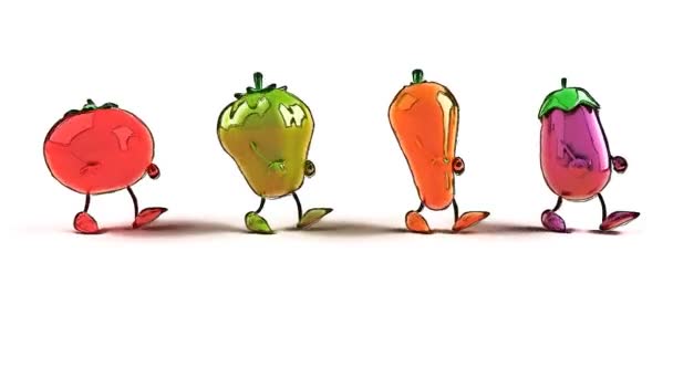 Cartoon vegetables dancing — Stock Video © julos #12685574