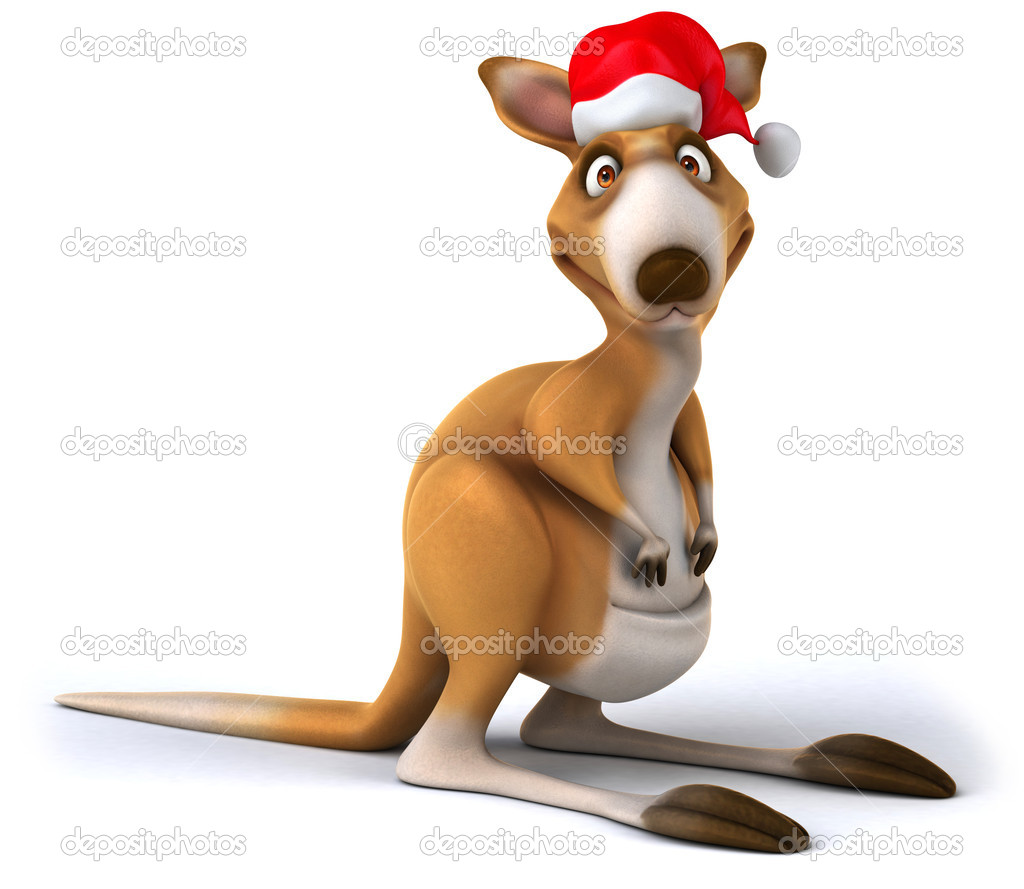 Kangaroo santa Stock Photo by ...
