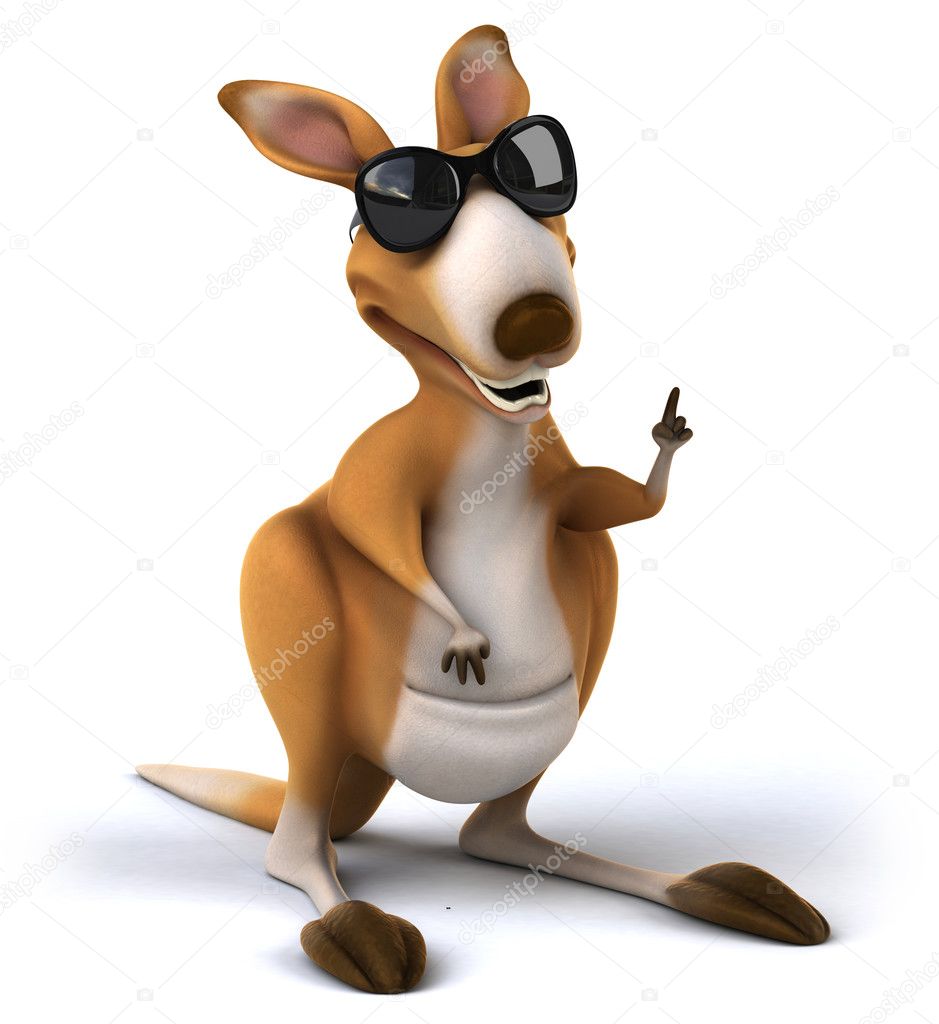 Fun kangaroo — Stock Photo © julos #24978327