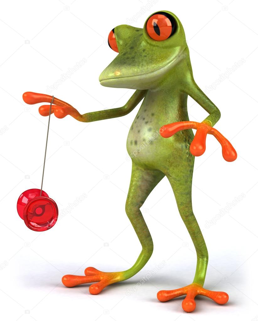 Frog with yoyo — Stock Photo © julos #34370247
