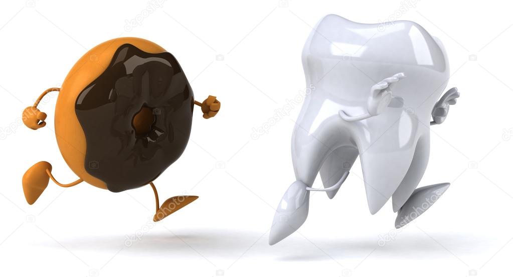 Tooth and donut — Stock Photo © julos #38554889