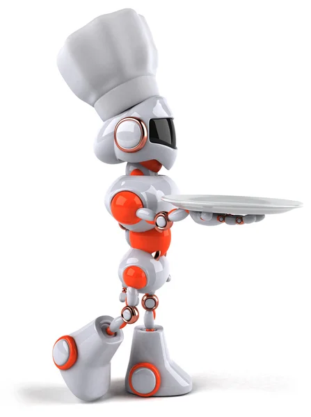 Robot chef with pizza — Stock Photo ...