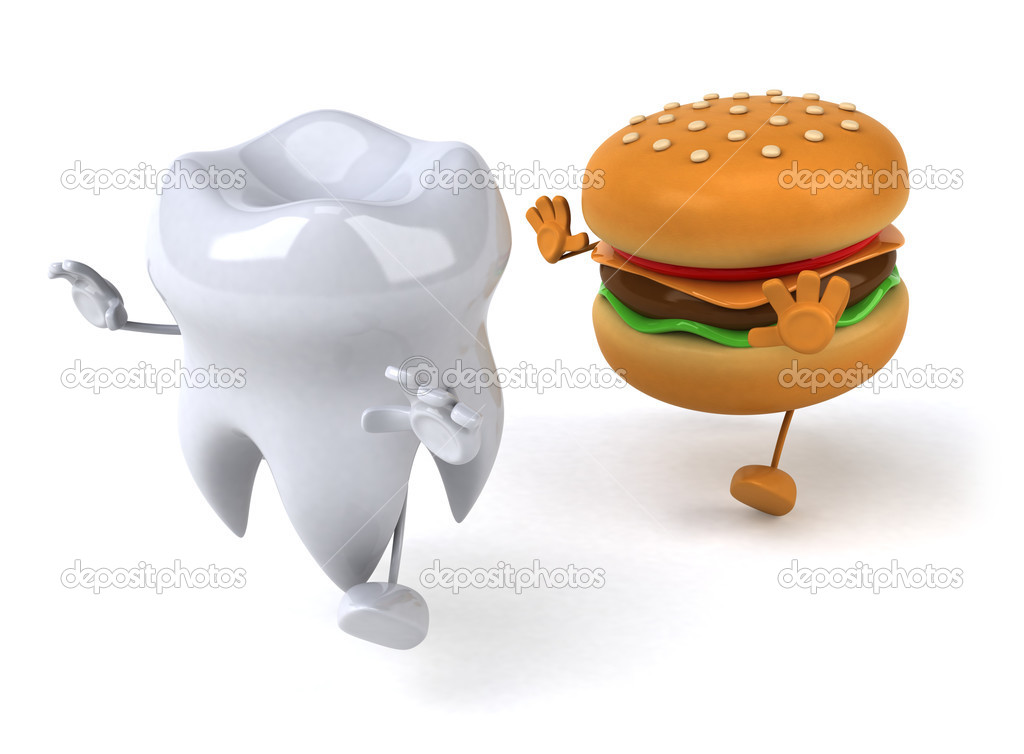 Tooth and burger Stock Illustration by ©julos #47370981