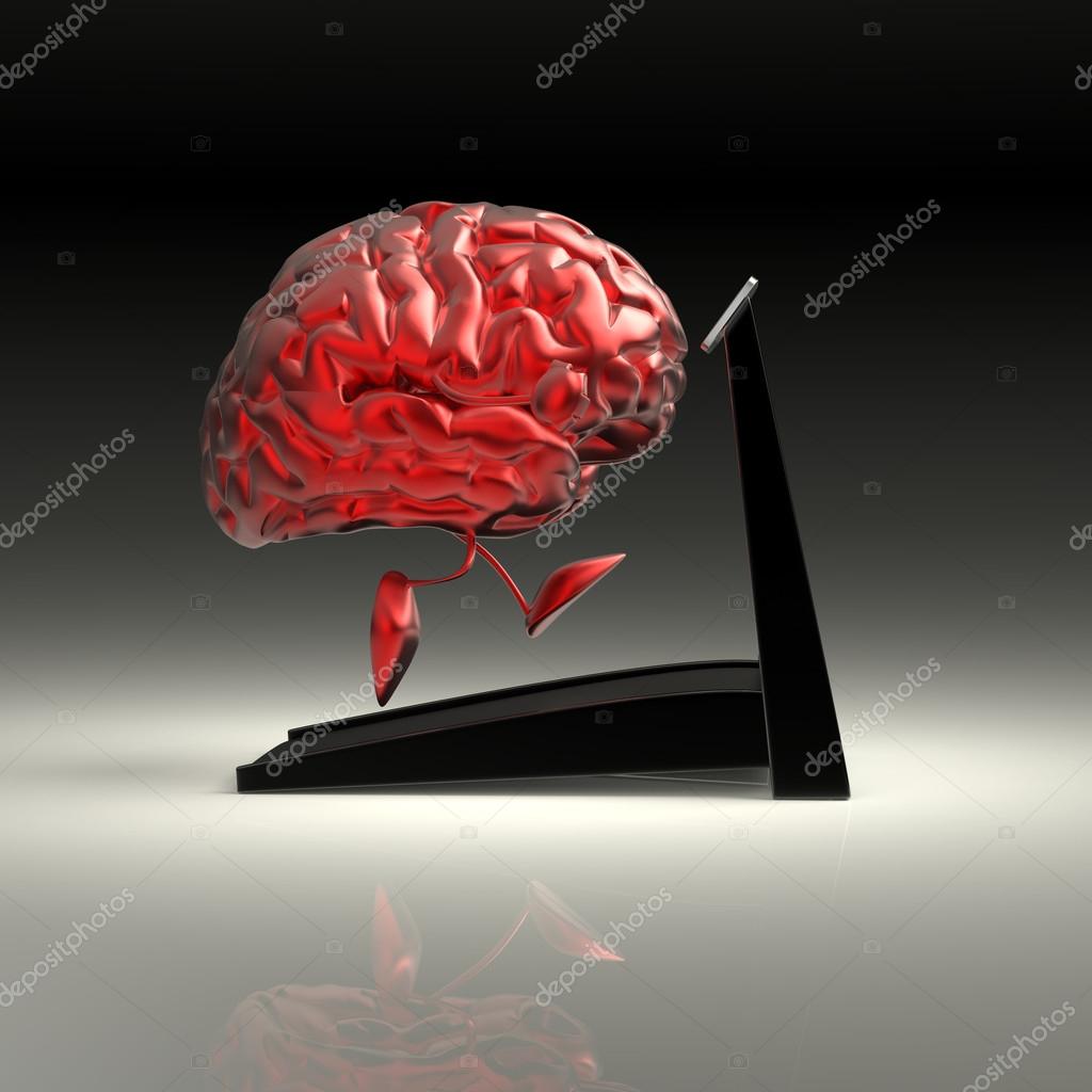 Brain running Stock Photo by ...
