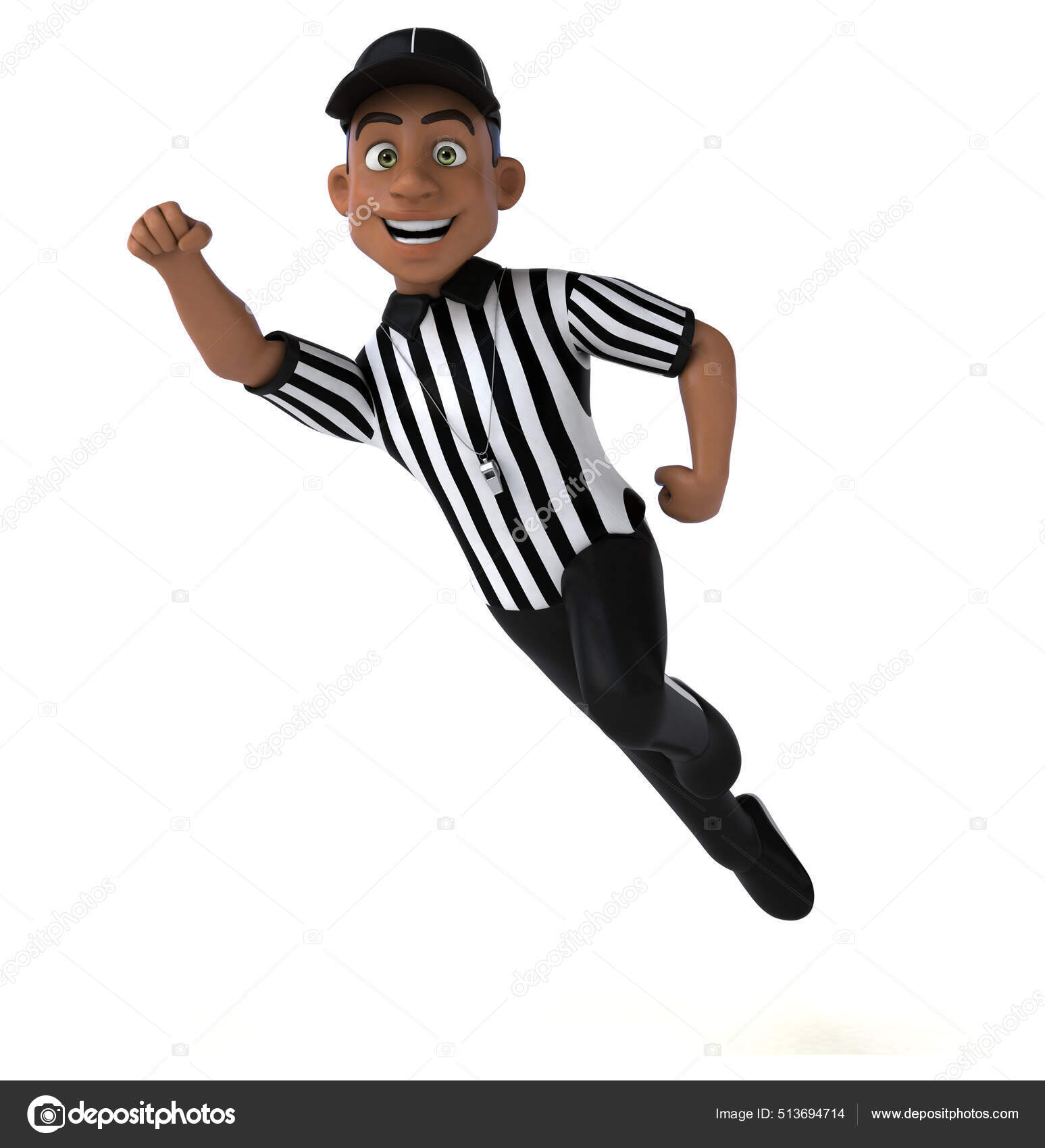 Fun Illustration American Referee Character — Stock Photo © julos ...