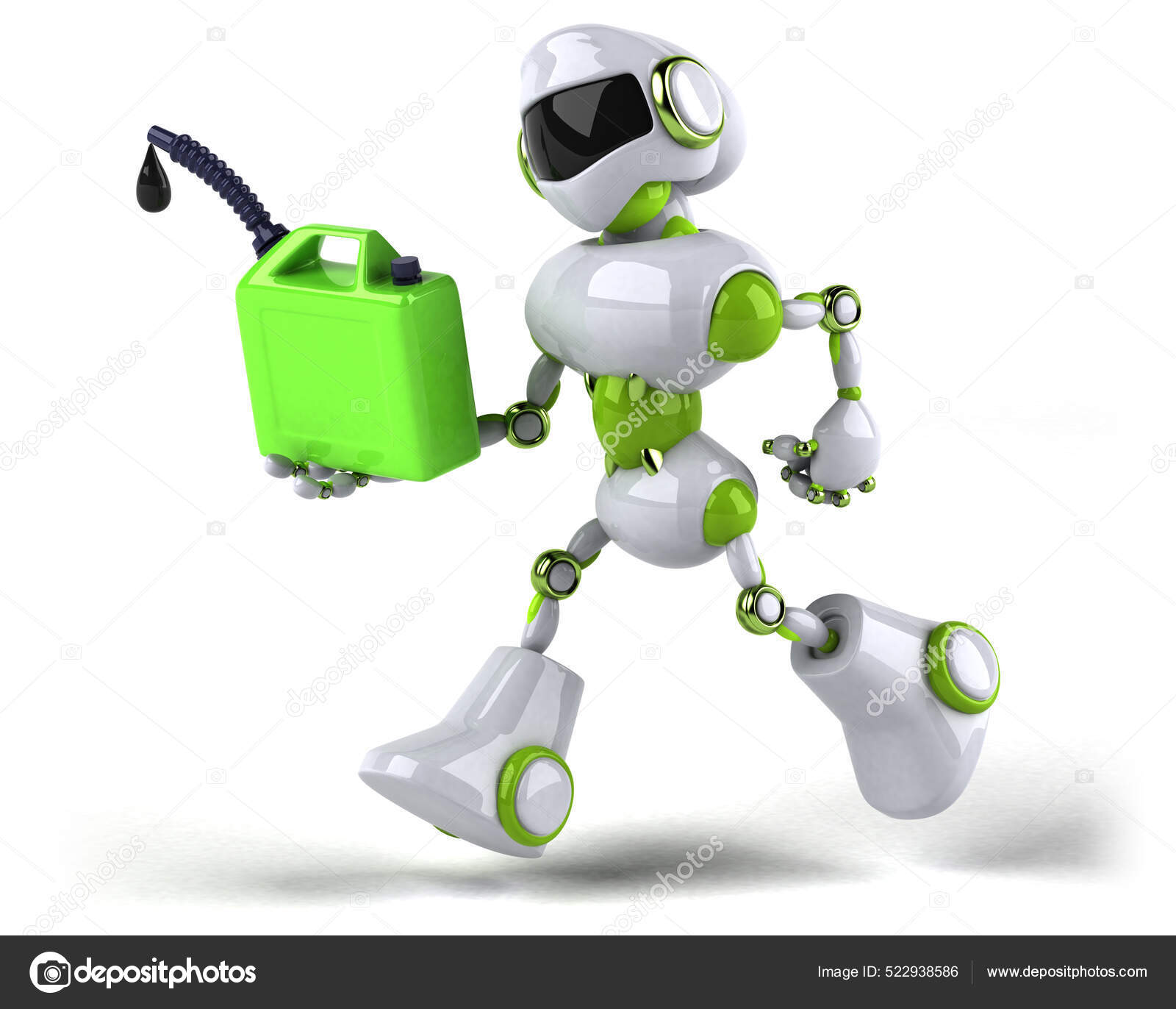 Green Robot Oil Illustration — Stock Photo © julos #522938586