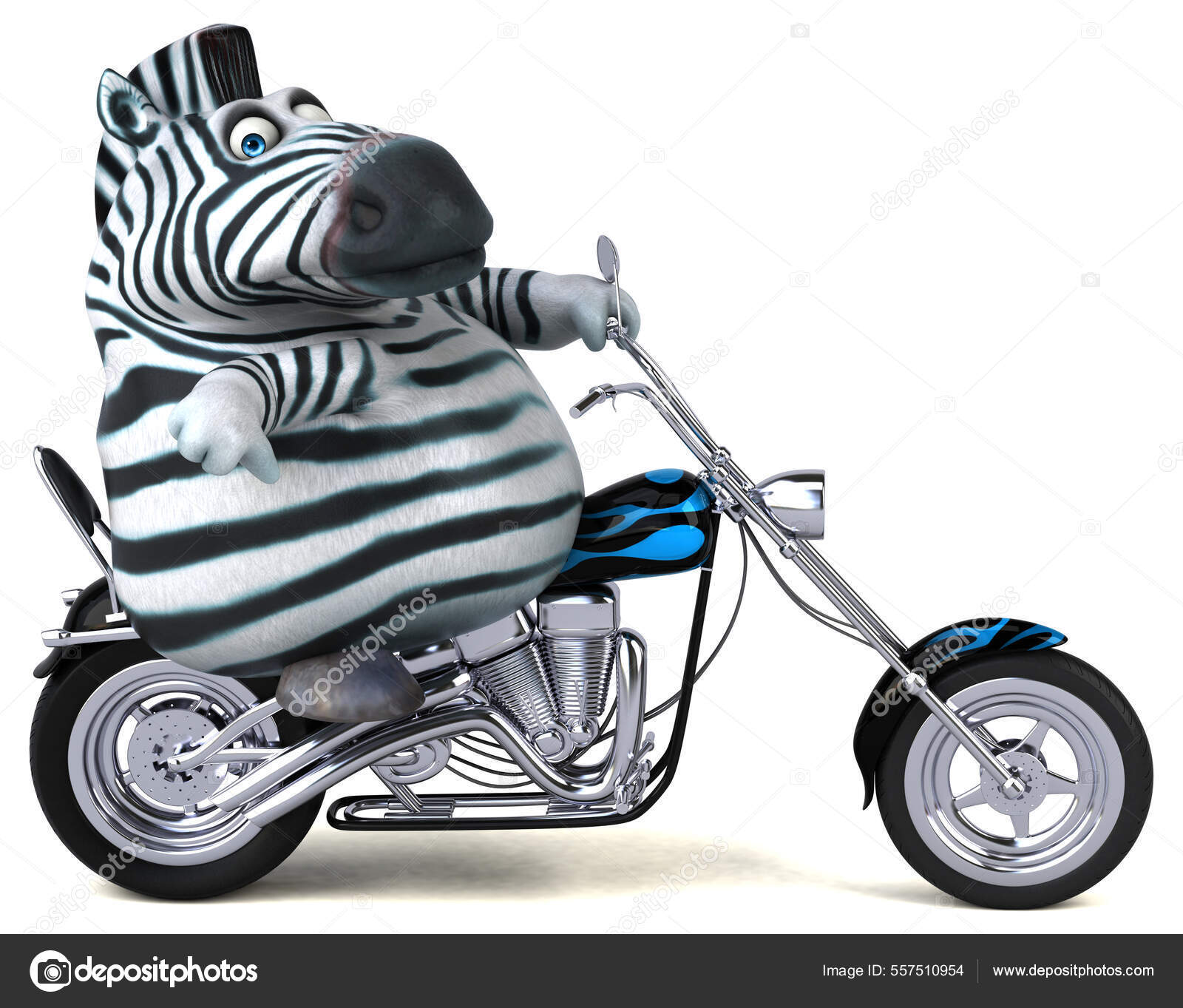 Zebra Riding A Motorcycle Ride With Confidence, Protected By Zebra.
