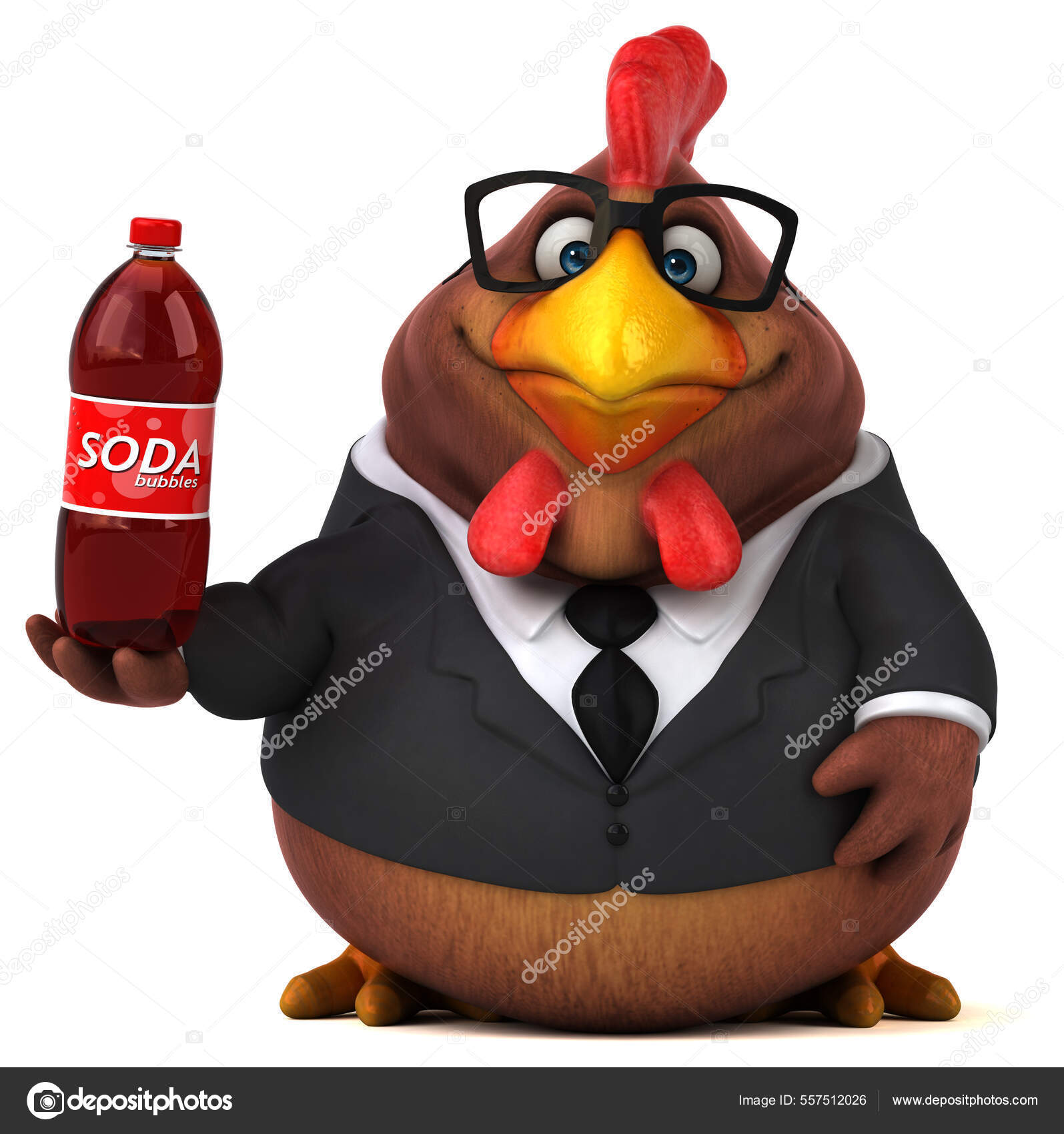 Fun Chicken Soda Illustration Stock Photo by ©julos 557512026