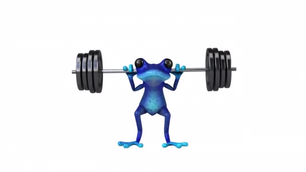 Frog Character Lifting Weights Animation — Vídeo de Stock © julos ...
