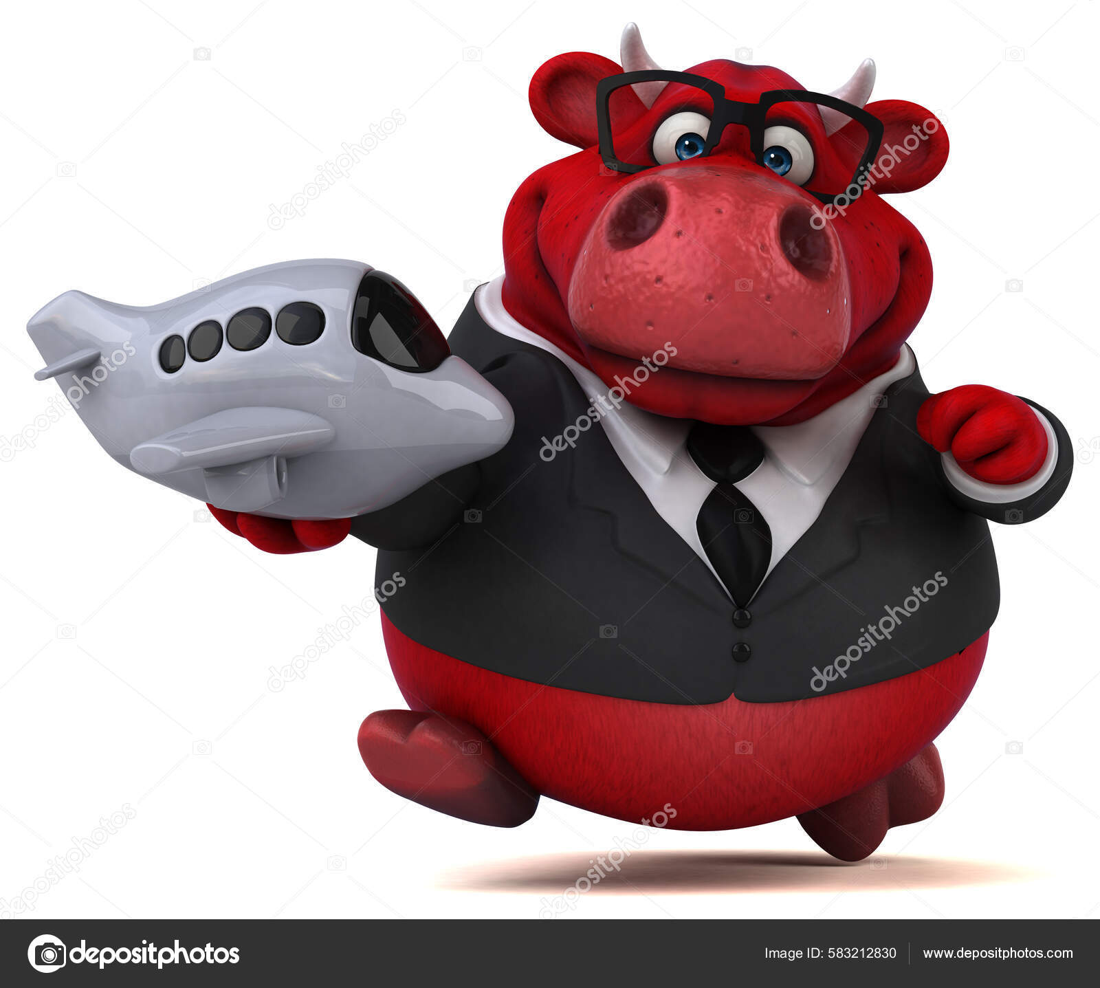 Toro Rojo Con Plano Ilustración — Foto de stock #583212830 © julos