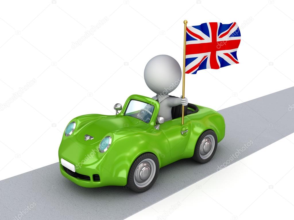 Small car with british flag. Stock Photo by ©rukanoga 13600143
