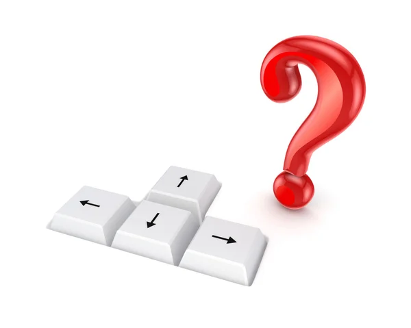 Red arrow and red query sign. Stock Photo by ©rukanoga 8434923