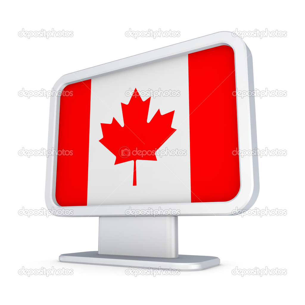 Canadian flag in a lightbox. — Stock Photo © rukanoga #22318861